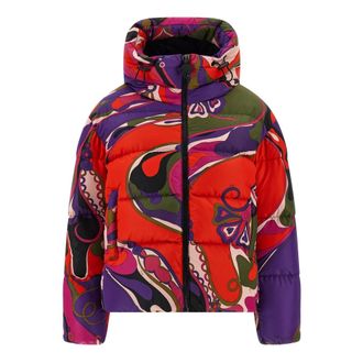 Pucci Femme, Vestes, Multicolore, Taille: 40 FR Veste matelassée en duvet à imprimé Orchidee