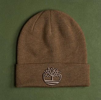 Timberland Mütze mit 3D-Stickerei in Braun, Braun