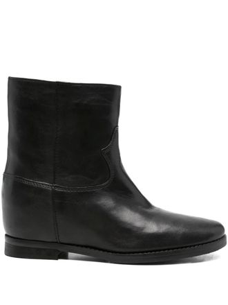 Julie Dee bottines en cuir - Noir
