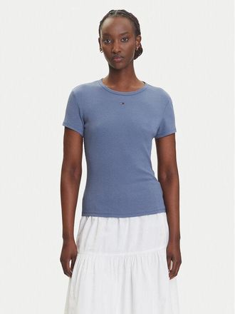 Tommy Jeans T-Shirt Essential DW0DW17383 Blau Slim Fit