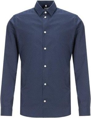 Au Printemps Paris Gerades Baumwollhemd - Blau