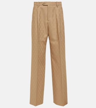 Gucci Pantalon droit GG en jacquard de laine