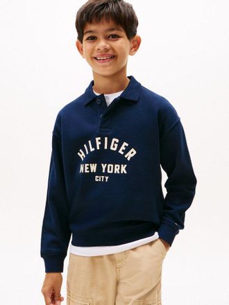 Tommy Hilfiger Sweatshirt HILFIGER GRAPHIC SWEATSHIRT f&uuml;r Kinder bis 16 Jahre, mit Polokragen