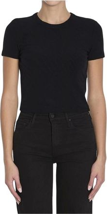 Alexander Wang Femme, Tops, Noir, Taille: 38 FR Logo Jacquard T-Shirt