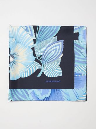 Ferragamo Seidentuch FERRAGAMO Damen Farbe Blau