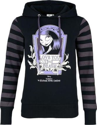 The Nightmare Before Christmas L&Eacute;trange No&euml;l De Monsieur Jack Love You to Death Femme Sweat-Shirt &agrave; Capuche Noir/Lilas M