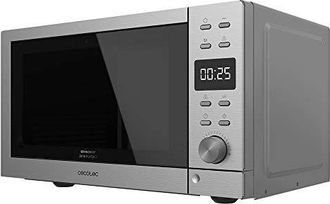 Cecotec Microondas Digital sin Plato GrandHeat 2010 Flatbed Steel. Potencia 700 W, Capacidad 20 Litros, Grill de 900 W, 9 Funciones preconfiguradas, Quick Sta