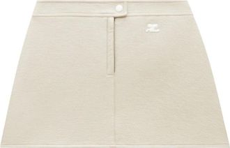 Courr&egrave;ges Femme, Jupes, Beige, Taille: 40 FR Reedition Vinyl Skirt