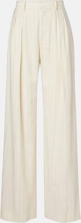 Ralph Lauren Collection Pantalon ample ray&eacute; &agrave; taille haute en laine