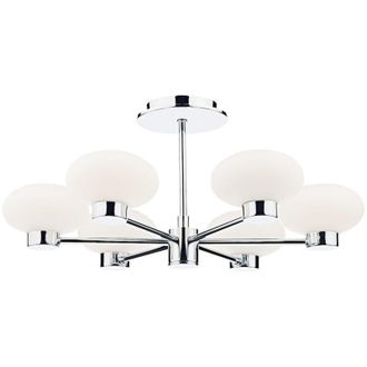 D&auml;r Lighting DAR SYSTEM - Plafonnier semi-affleurant chrome poli, 6x G9