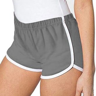 Generic Short de sport pour femme - Short de yoga extensible taille haute - Short de course à pied taille élastique en coton à séchage rapide - Short dété déc
