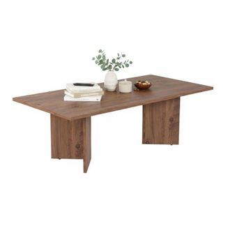 Dmora Couchtisch Turate, Rechteckig, Tischplatte aus veredeltem Holz, Farbe Braun, 119x60x40h cm Eiche Braun