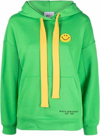Philosophy di Lorenzo Serafini Femme, Sweatshirts et sweats &agrave; capuche, Vert, Taille: 38 FR Felpa 0396