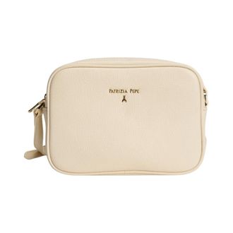 Patrizia Pepe Femme, Sacs, Blanc, Taille: ONE Size Leather Crossbody Bag