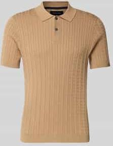 Christian Berg Slim Fit Poloshirt in Strick-Optik