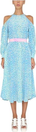 Stella McCartney Femme, Robes, Multicolore, Taille: 36 FR Belted Maxi Dress