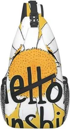 Generic Honey Bee Hello Sunshine Sac &agrave; bandouli&egrave;re de voyage pour homme Sac &agrave; dos de randonn&eacute;e
