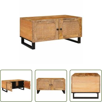 vidaXL vidaXL Mango Holz - Couchtisch Natur 80 x 50 x 40 cm Massivholz Mango