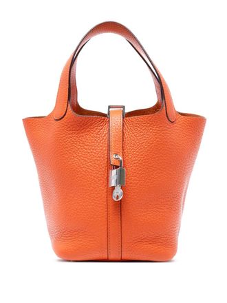 Hermès 2015 Clemence Picotin Lock Handtasche 18cm - Orange