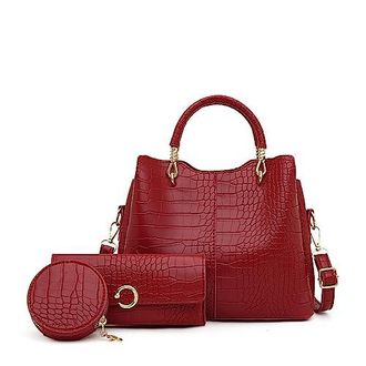 Generic Sacs &agrave; bandouli&egrave;re tendance r&eacute;tro pour femme Hobo Sac &agrave; main avec poign&eacute;e sur le dessus Sacoche pour femme, Rouge, large