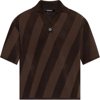 Jacquemus Homme, Tops, Brun, Taille: S Berlingot Knit Polo
