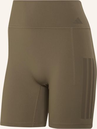 adidas Optime Workout 3-Streifen Kurze Leggings beige