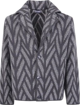 Emporio Armani Bomber - Homme - Pulls - Gris - Taille: M