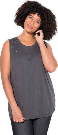 Angel Of Style Damen große Größen Übergrößen Plus Size Top, Schulter-Ziersteinchen anthrazit 58 839380110-58