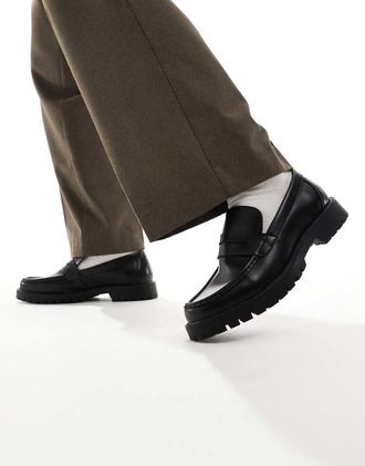 schuh Ravi - Loafer aus PU in Schwarz