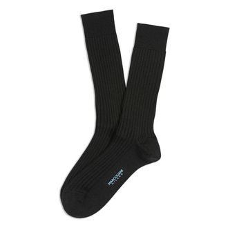 Marcoliani Chaussettes C&ocirc;tes Laine Vierge - Homme - Sous-v&ecirc;tements - Noir - Taille: ONE Size