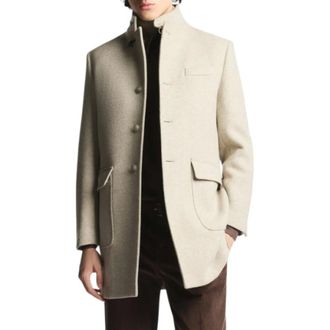 Fay Manteau droit - Homme - Manteaux - Beige - Taille: M