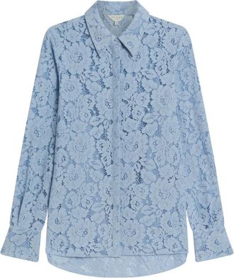 Ted Baker Gennoa Longline Spitzenhemd, Blau
