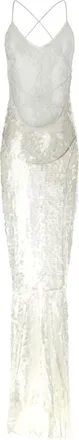 Norma Kamali Womens White Polyamide Long Dress