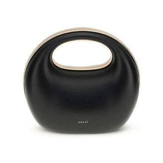 sacai Femme, Sacs, Noir, Taille: ONE Size Bos Taurus Handbag