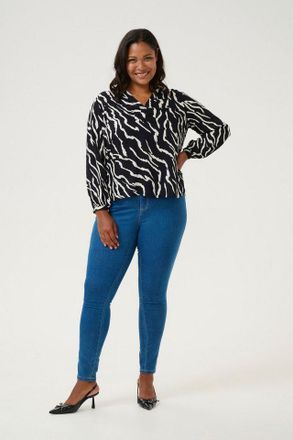 Kaffe Curve Langarmbluse Langarm-Bluse KCmirta Gro&szlig;e Gr&ouml;&szlig;en