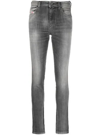 Diesel Ausgeblichene Skinny-Jeans - Grau