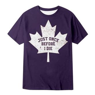 Generic T-shirt pour homme motif feuille d&eacute;rable canadien, lilas, 3XL