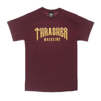 Thrasher Maroon Logo Tee - - Tops - Herren - Braun - XL