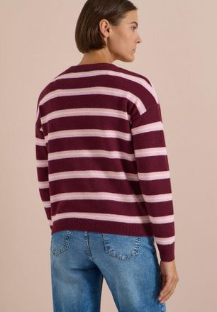 Cecil Cardigan mit Rundhals und Streifen