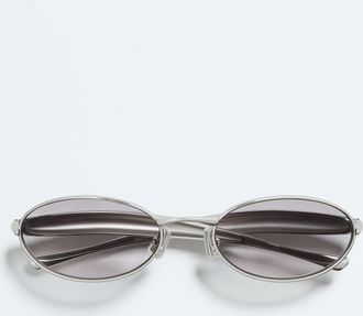 Bottega Veneta Lunettes De Soleil Ovales Sardine - Bottega Veneta