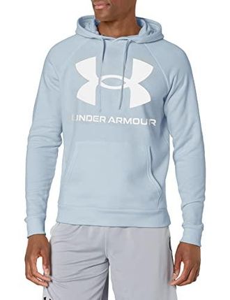 Under Armour Mens 1357093-465 UA Rival Fleece Hoodie Big Logo pour Homme, Bleu Harbor