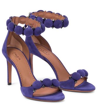 Alaia Alaïa Sandalen La Bombe 90 aus Veloursleder