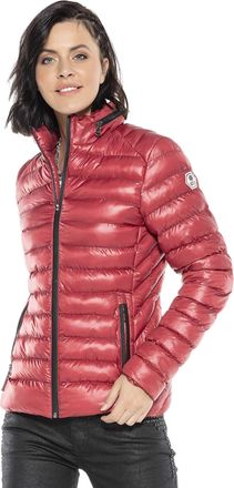 Cipo & Baxx Damen Mantel WM113 Burgund - Modische Winterjacke mit warmem Futter, figurbetontem Schnitt und funktionalen Details für kalte Tage und stilvolle Outfi