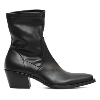 Strategia Schwarze Leder Stiefeletten Elegantes Design - - Shoes - Damen - Schwarzk - 35 EU