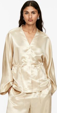 Arket Bluse Mit Schleife -Beige