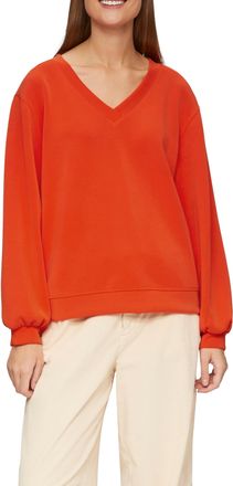 s.Oliver Scuba-Sweatshirt mit V-Ausschnitt