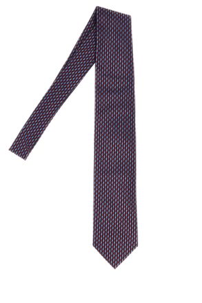 Brioni Patterned Silk Necktie - Burgundy