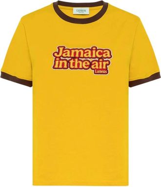 Laneus Femme, Tops, Jaune, Taille: 42 FR Jersey T-Shirt
