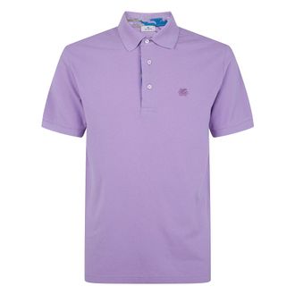 Etro Polohemd mit Stickerei - - Tops - Herren - Lila - L