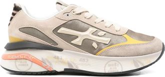 Premiata Sneakers mit Kontrasteinsätzen - Nude